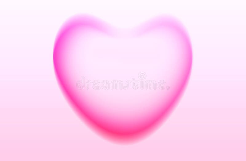 Gradient Pink 3D Heart on Gradient Color Backdrop Stock Illustration ...