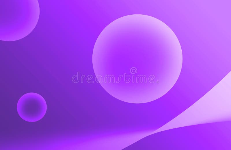 Gradient Purple Abstract 3D Various Sized Spheres Stock Illustration ...