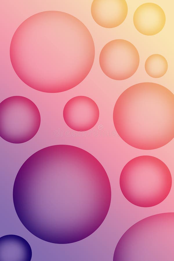 Gradient Purple Pink 3D Various Sized Spheres for Abstract Background ...