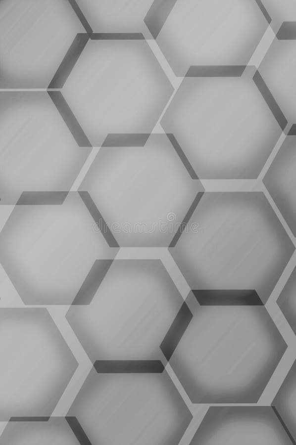 Illustration of Gradient Smoke Gray Hexagon Shape Pattern for Abstract ...