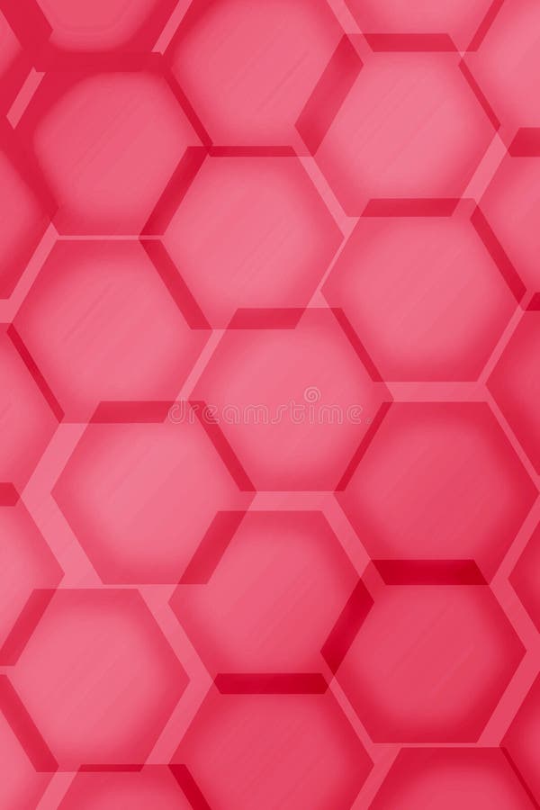 Gradient Strawberry Red Hexagon Shape Pattern for Abstract Backdrop ...