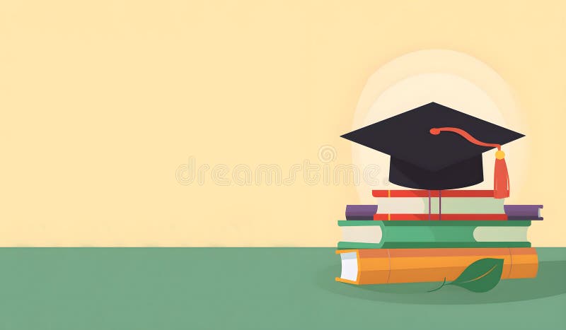 Illustration of the Graduation Concept in Flat Retro Style. Graduation ...