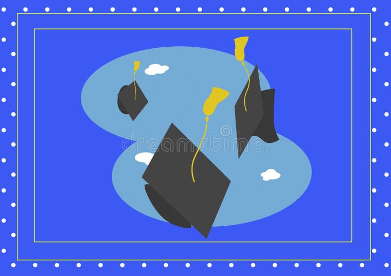 Graduation Hats Frame Stock Illustrations – 132 Graduation Hats Frame ...