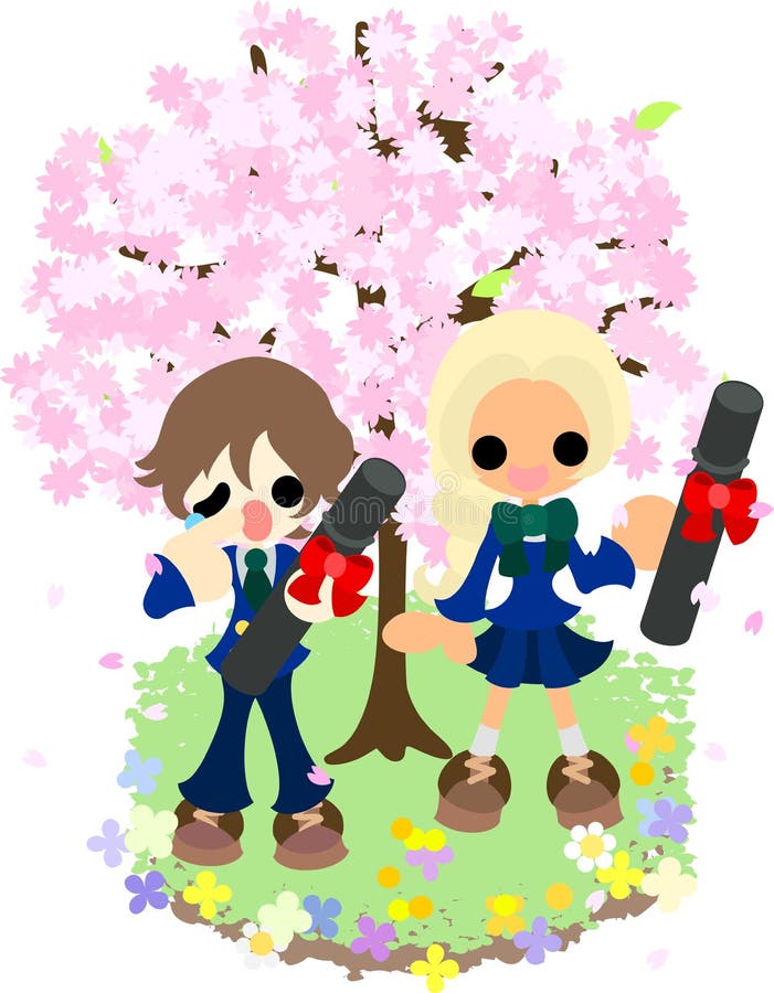 Illustration of graduation stock vector. Illustration of decoration ...