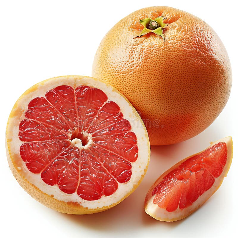 Grapefruit Isolated on White Background Stock Illustration ...