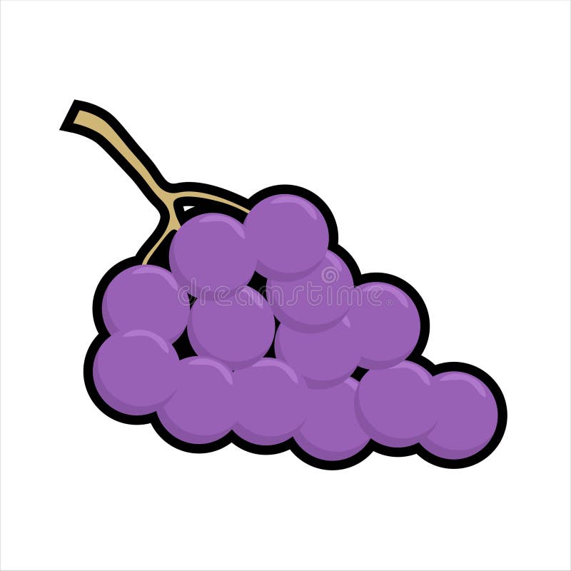 Illustration of grapes stock vector. Illustration of vector - 263818781