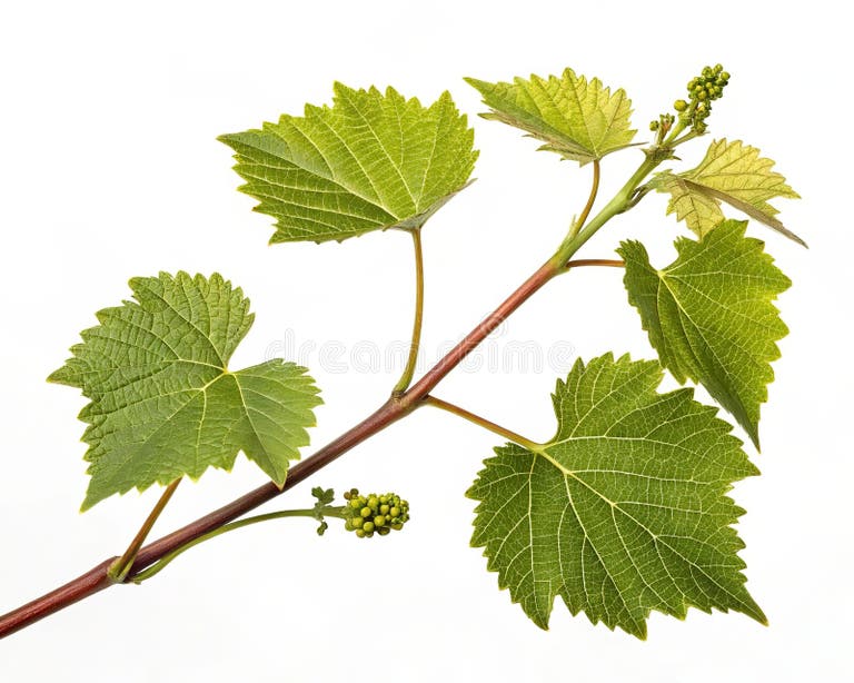 Illustration of Grapevine Branch Isolated on White Background Stock ...