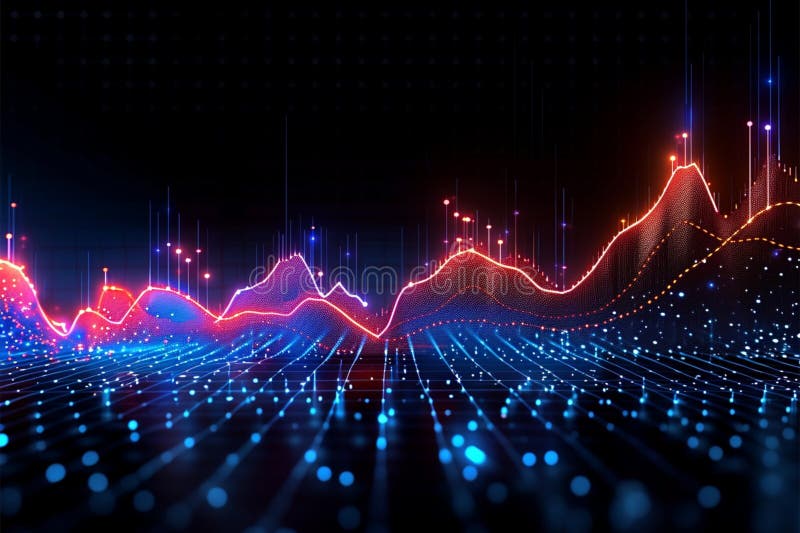 Illustration of a Graph Chart with a Sleek, Dynamic Line Stock ...