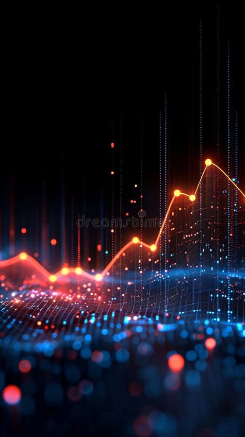Illustration of a Graph Chart with a Sleek, Dynamic Line Stock ...