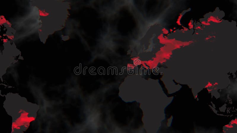 Illustration of a Graph of an Increase in Infected on a World Map ...