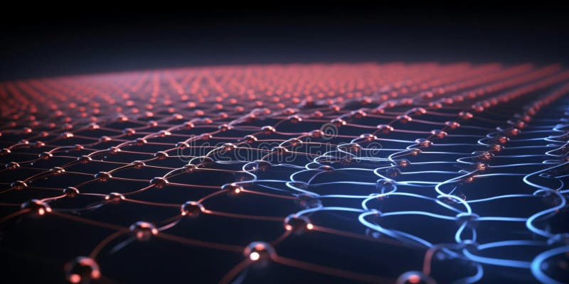 Illustration of Graphene Circuits, Symbol of Technological Innovation ...