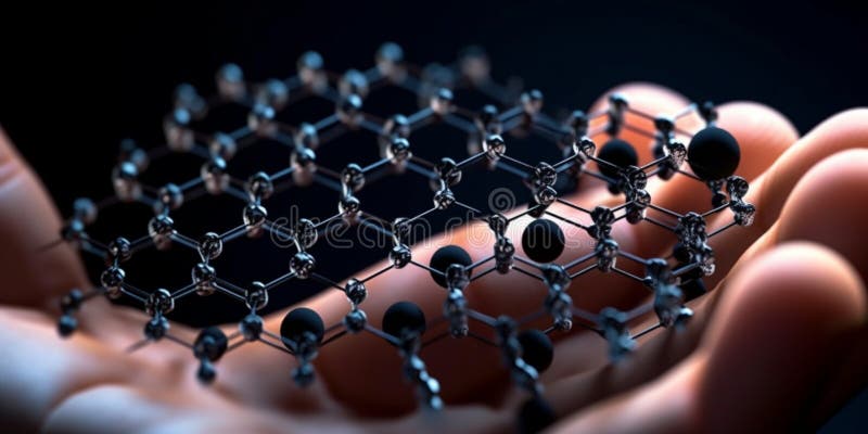 Illustration of Graphene Circuits, Symbol of Technological Innovation ...