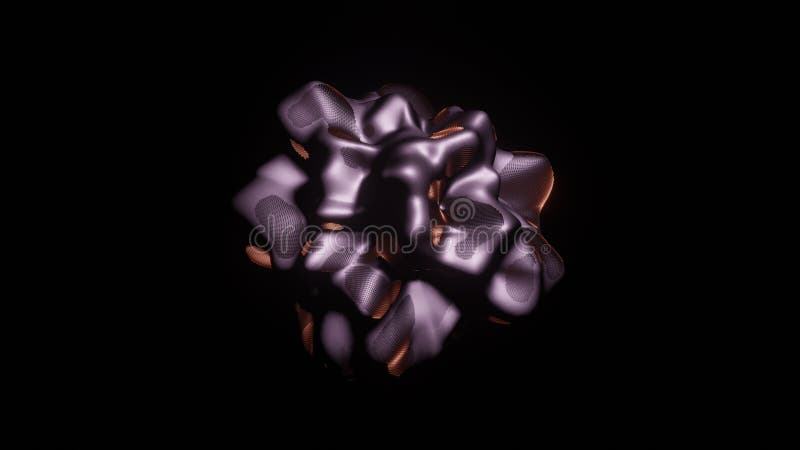 Illustration Graphic of Abstract Seamless Loop of 3D Render Metallic ...