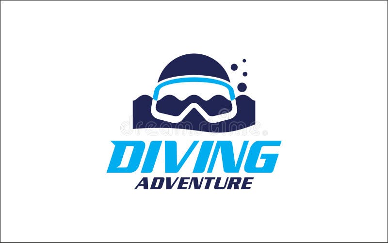 Illustration Graphic Vector of Scuba Diving Logo Design Template Stock ...