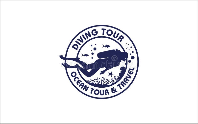 Illustration Graphic Vector of Scuba Diving Logo Design Template Stock ...
