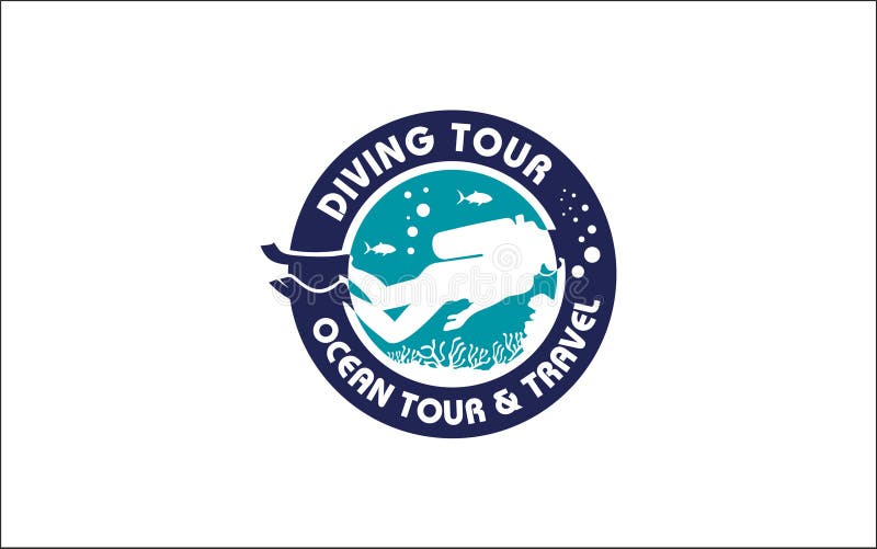 Illustration Graphic Vector of Scuba Diving Logo Design Template Stock ...