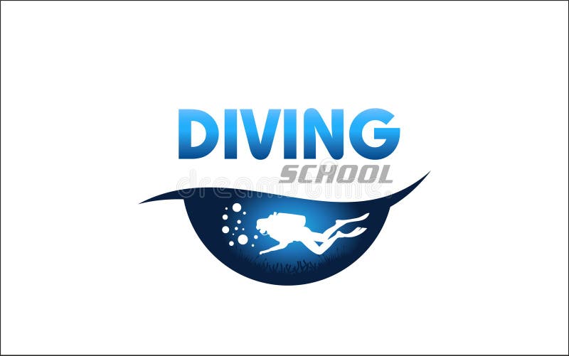 Illustration Graphic Vector of Scuba Diving Logo Design Template Stock ...