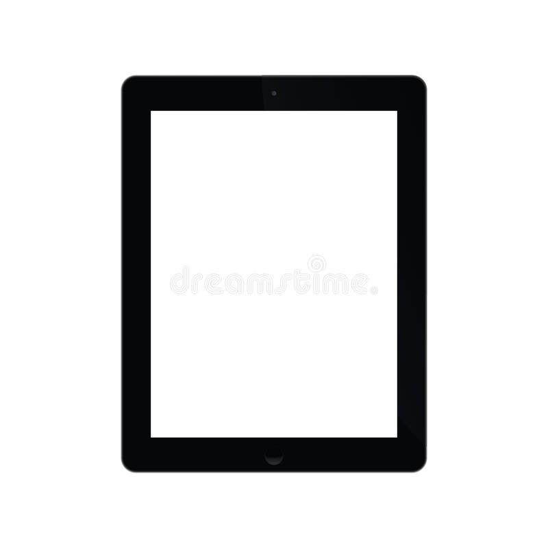 Illustration Graphic Vector Tablet with White Screen Stock Vector ...