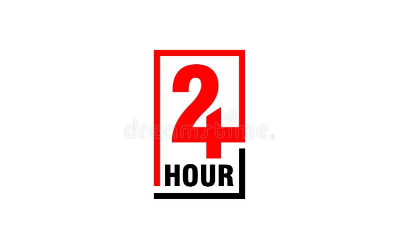 Illustration Graphic Vector of Twenty Four Hour Icon Shows Time. 24 ...