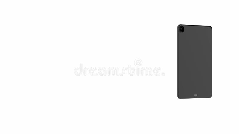 Illustration of a Graphics Tablet on a White Background Render 3D Stock ...