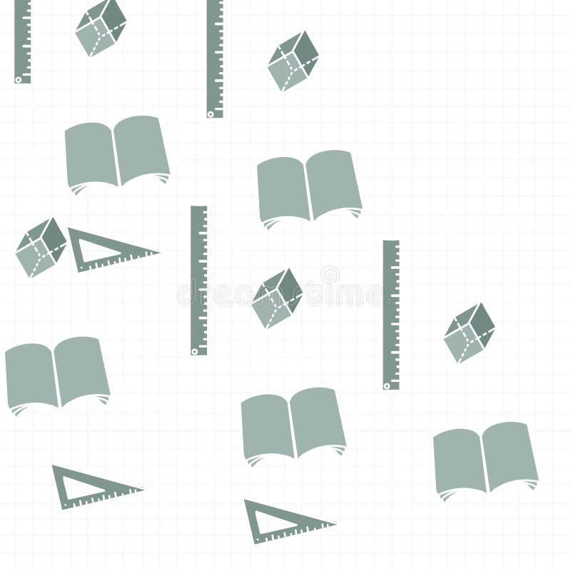 Back To School Illustration Gratuated Study Illustration on Green Color ...