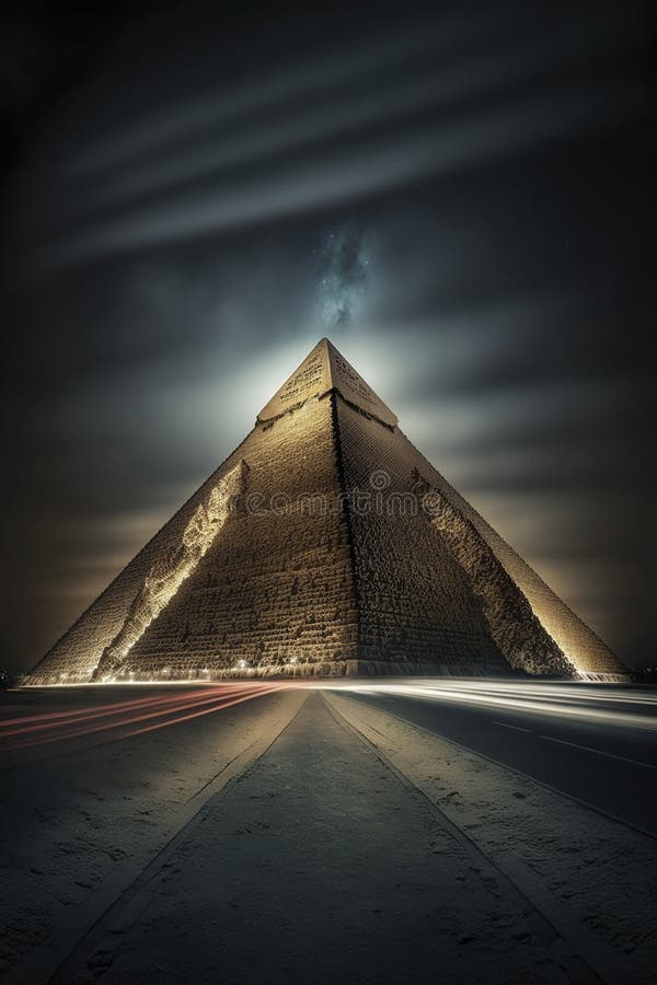 Illustration, the Great Pyramid of Giza Egypt, Generative Ai Stock ...