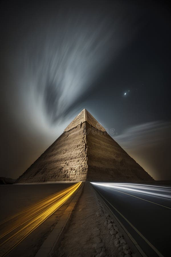 Illustration, the Great Pyramid of Giza Egypt, Generative Ai Stock ...