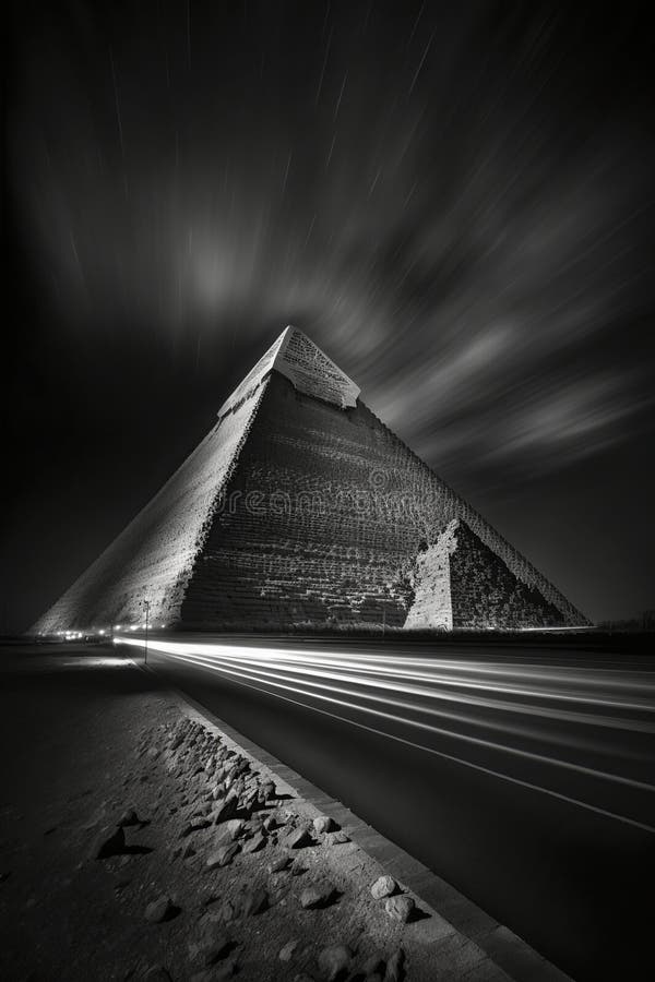 Illustration, the Great Pyramid of Giza Egypt, Generative Ai Stock ...