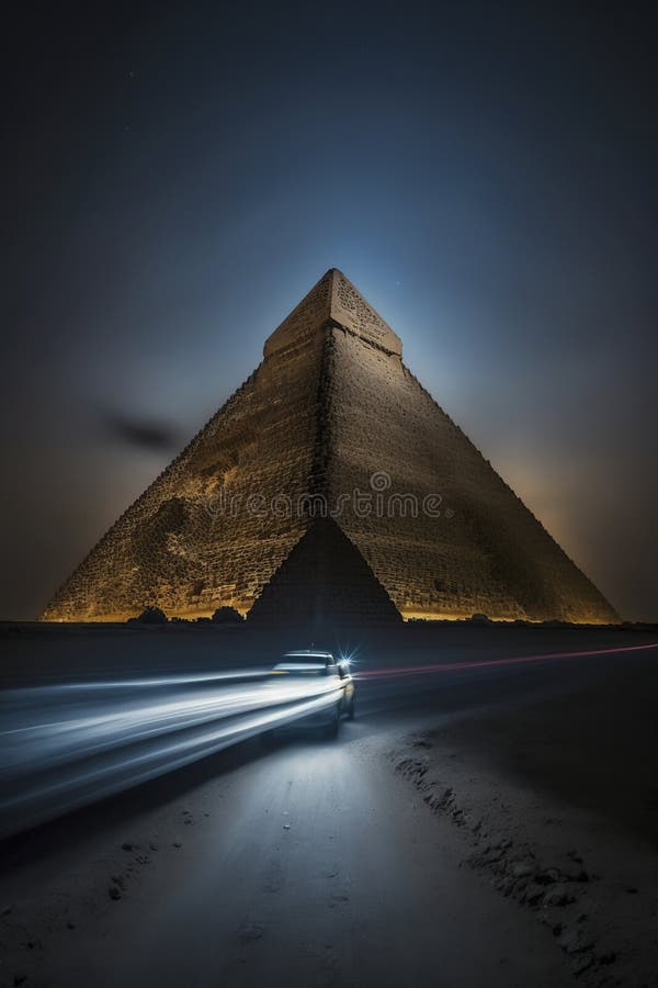 Illustration, the Great Pyramid of Giza Egypt, Generative Ai Stock ...