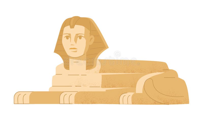Illustration of the Great Sphinx of Giza in a Stylized Design. Stock ...