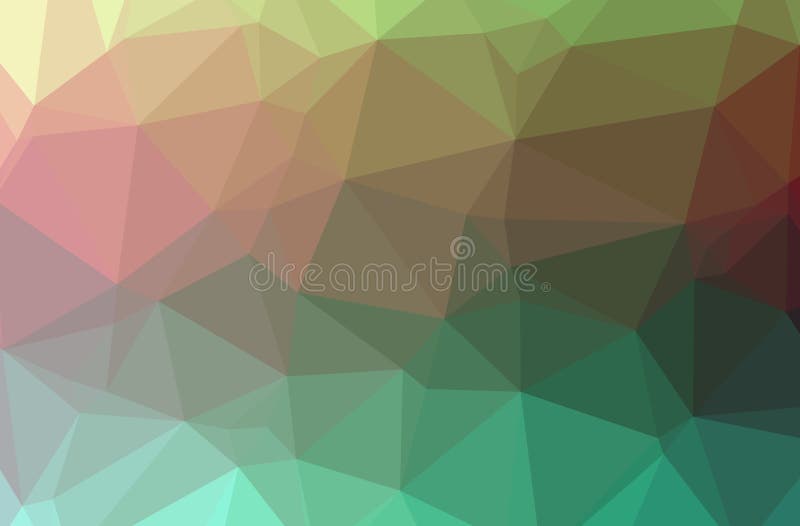 Illustration of Green Abstract Polygon Modern Multicolor Background ...