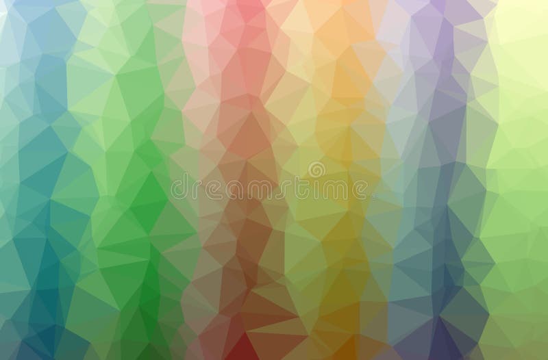 Illustration of Green Abstract Polygonal Beautiful Multicolor ...