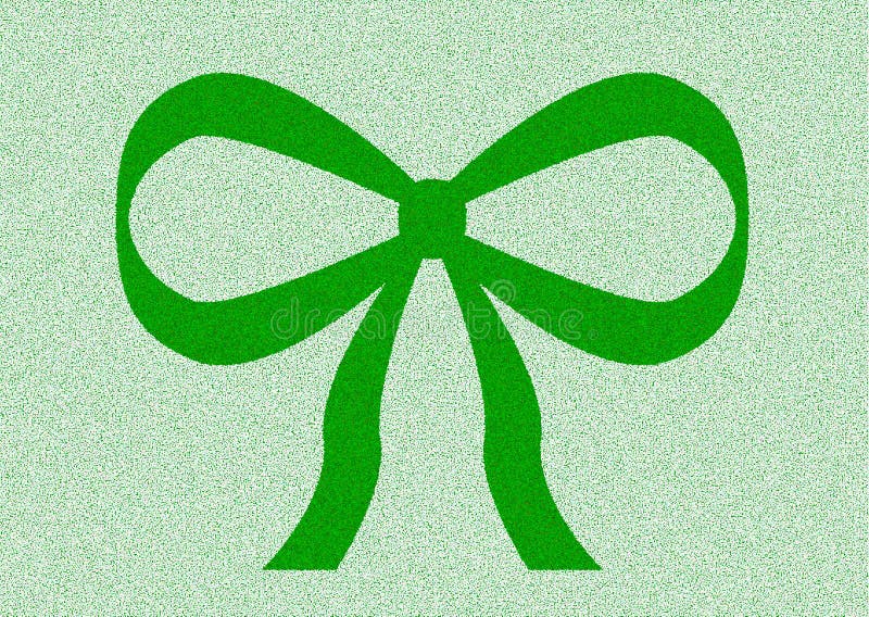 Illustration of a Green Bow with Glitter on a Light Green Background ...