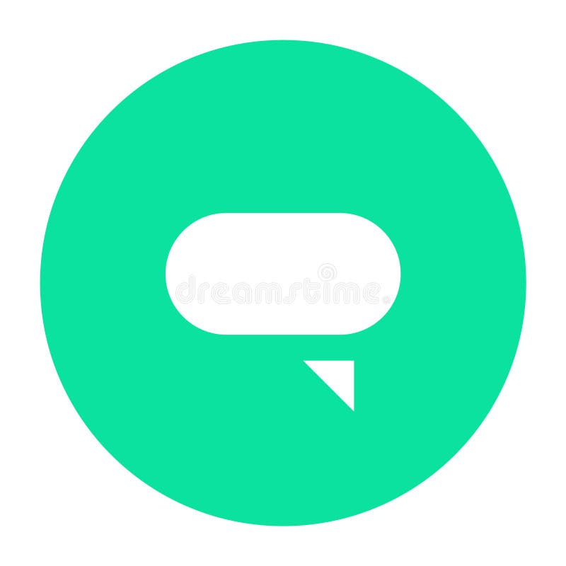 Illustration of Green Chat Icon Stock Illustration - Illustration of ...