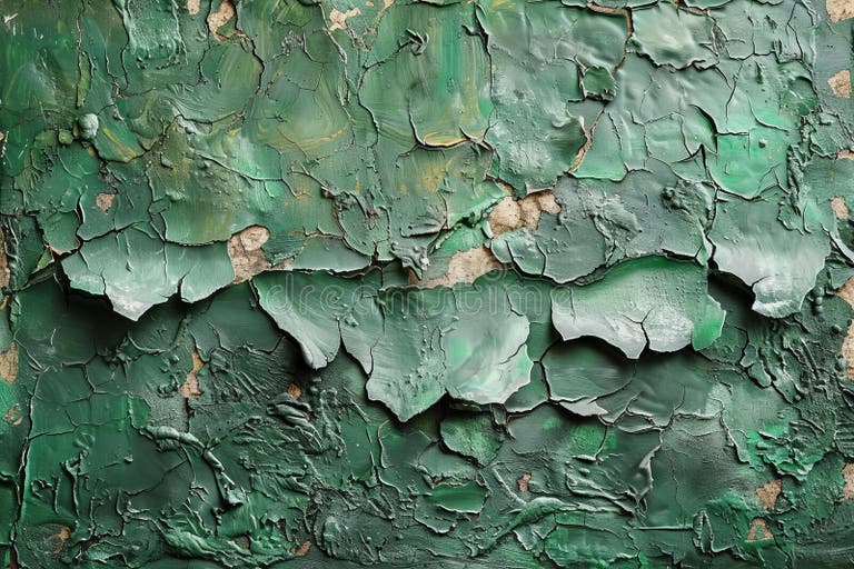A Green Color Texture in an Old Plaster Pattern, High Quality, High ...