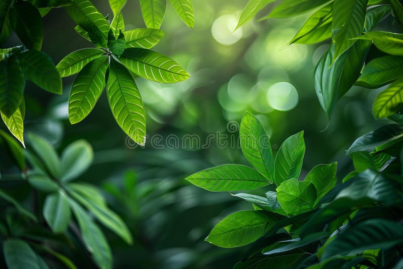 Illustration of Green Foliage Close Up Image, High Quality, High ...