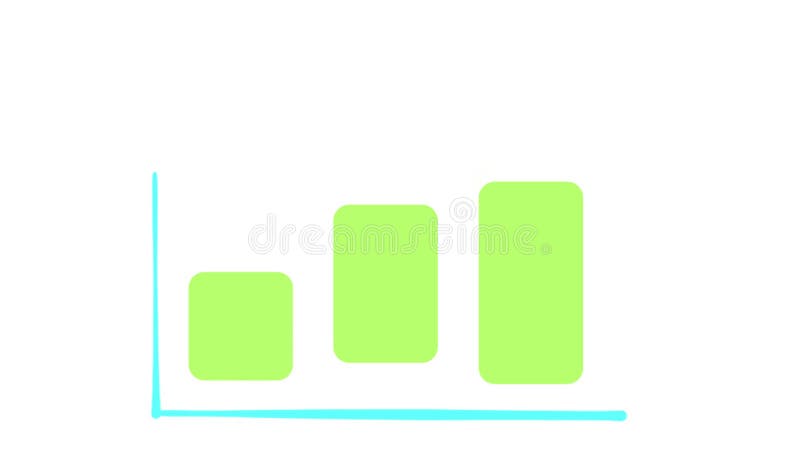 Illustration of a Green Graph on White Stock Video - Video of strategy ...