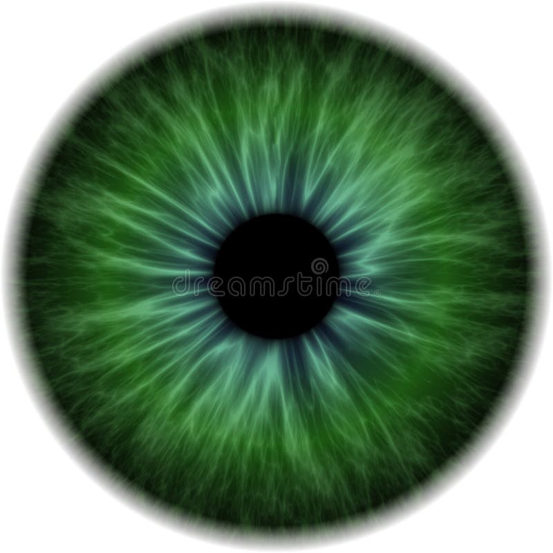 Illustration of a Green Human Iris. Stock Illustration - Illustration ...