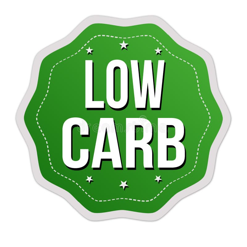 Illustration of a Green Low Carb Sign Stamp Isolated on a White ...