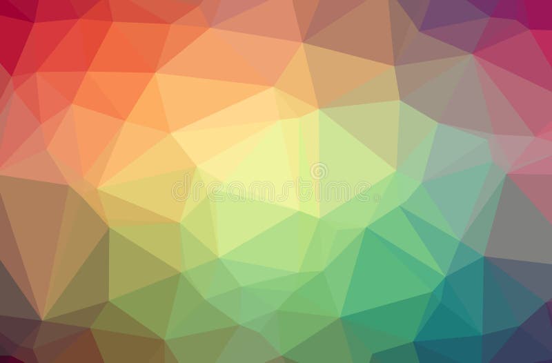 Illustration of Green Low Poly Beautiful Multicolor Background. Stock ...