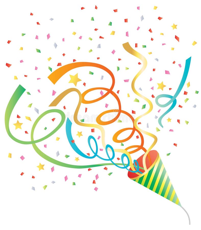 Illustration of the Green Party Popper Stock Vector - Illustration of ...