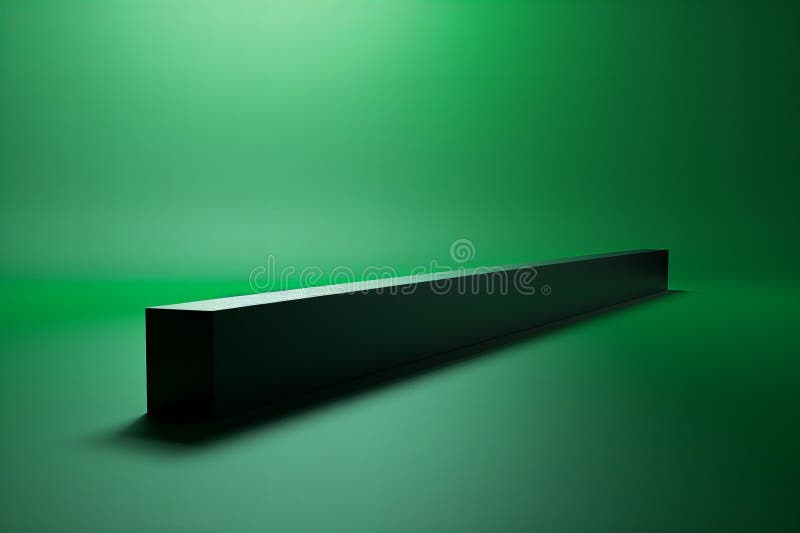 Illustration of with a Green Screen, the Image is Showing a Long Black ...