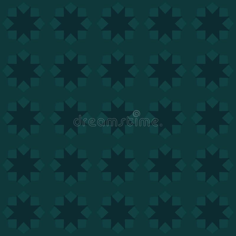 Illustration of a Green Star Shap Seamless Pattern Stock Illustration ...