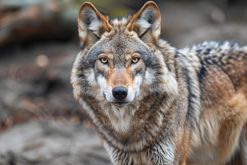 Illustration of Grey Wolf on the Beach, High Quality, High Resolution ...