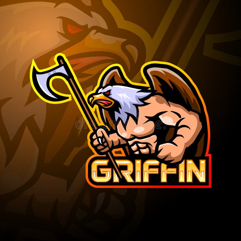 Griffin Esport Mascot Logo Design Stock Vector - Illustration of ...