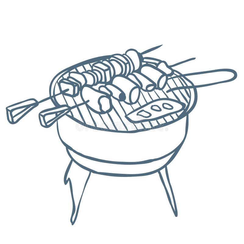 Illustration of Grill Vector Graphic. Stock Illustration - Illustration ...