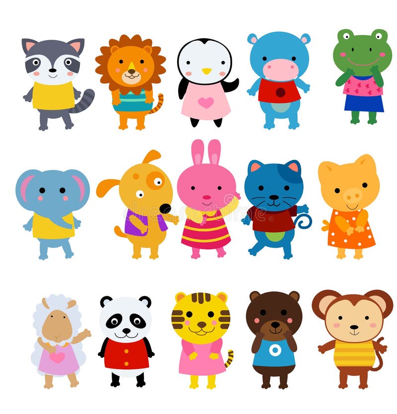 Group of Animals Collection Stock Vector - Illustration of frog ...