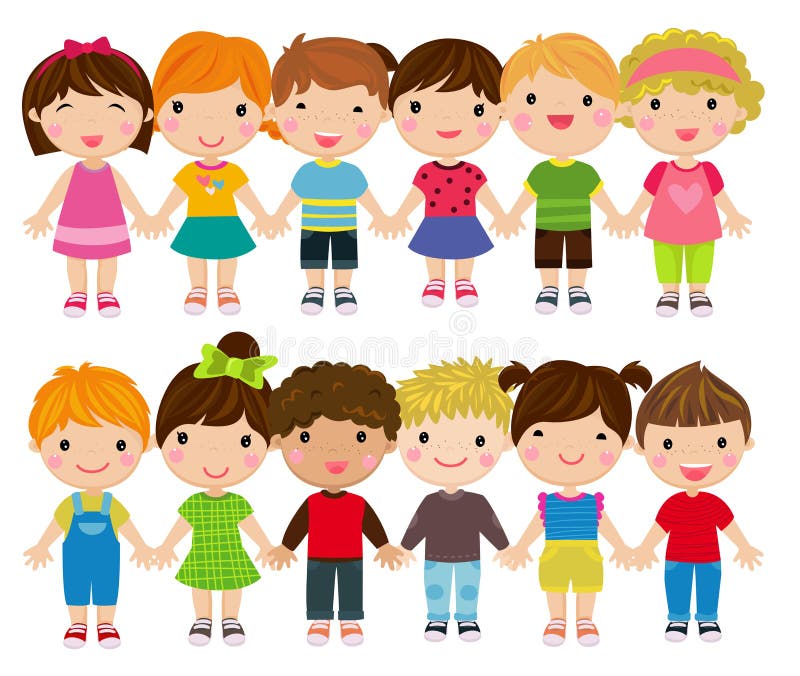 Group of kids set stock vector. Illustration of little - 104446381