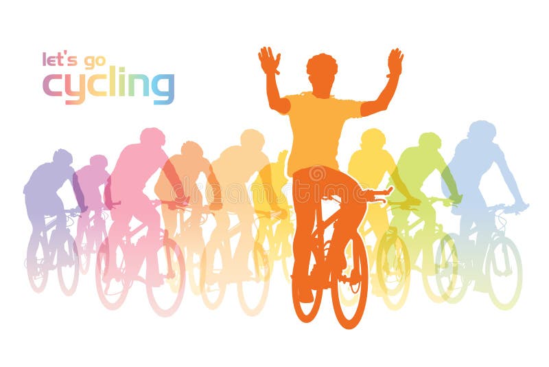Cycling Group stock vector. Illustration of bike, fitness - 17238726