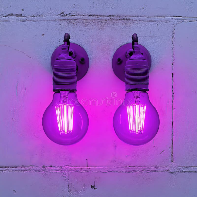 Illustration of a Group of Light Bulbs on a Grunge Background Stock ...